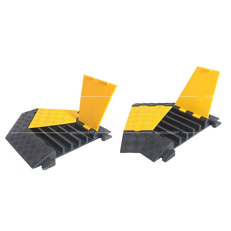 Cable Ramp 5 channels, Rubber Floor Cable Cover | Sino Concept