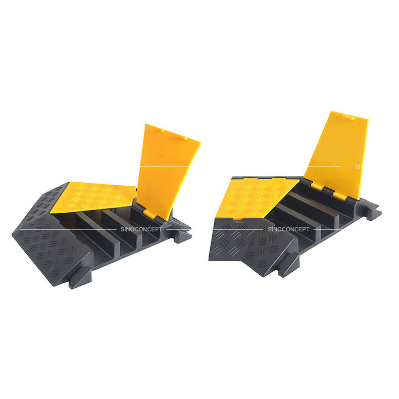Cable Ramp - 3 Channels, Rubber Cable Protector | Sino Concept